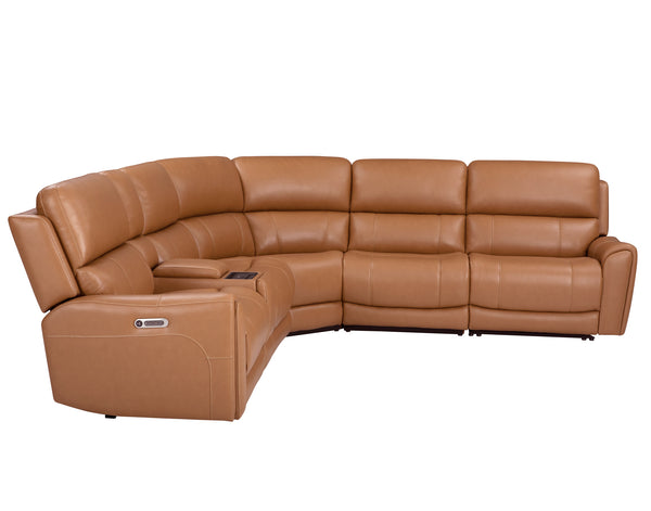 HANCOCK - APPLE CIDER 6pc Power Zero Gravity Modular Sectional with Po ...