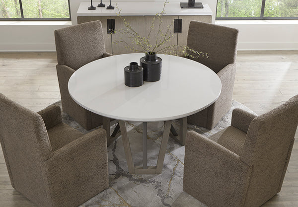 PURE MODERN DINING 54" Round Table with Wood Base - Parker House Furniture