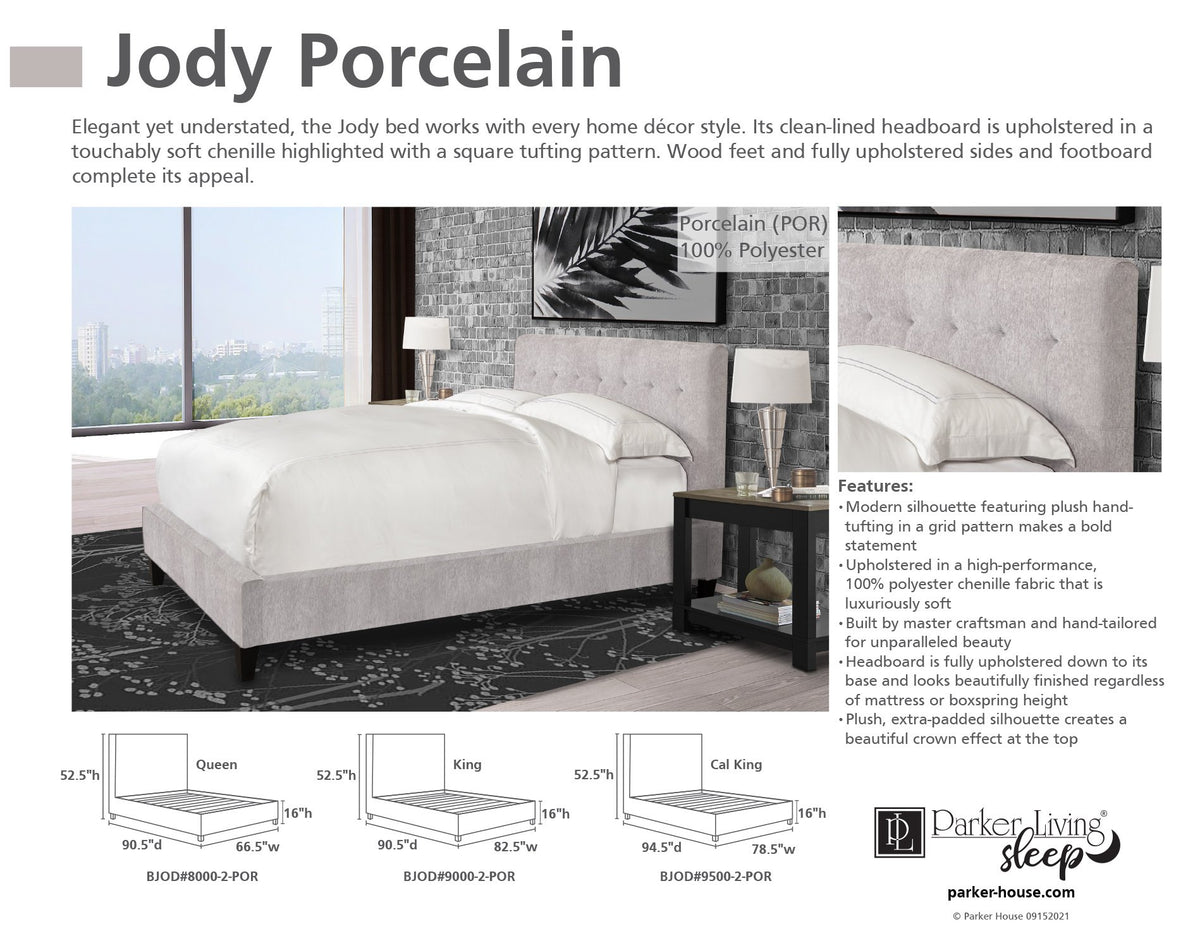 JODY - PORCELAIN Queen Bed 5/0 (Natural) - Parker House Furniture
